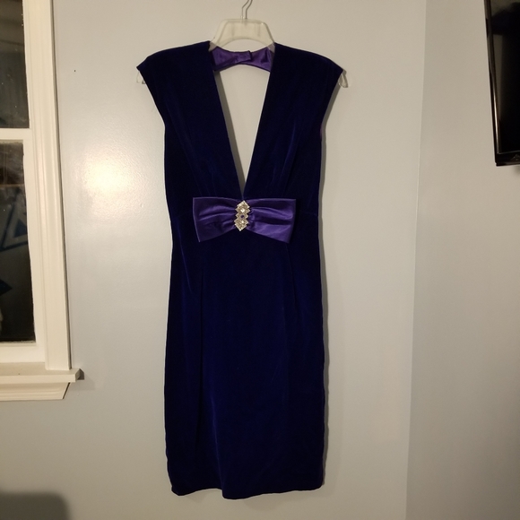 Rampage | Dresses | Rampage Vintage Velvet Blue Dress Formal 112 | Poshmark